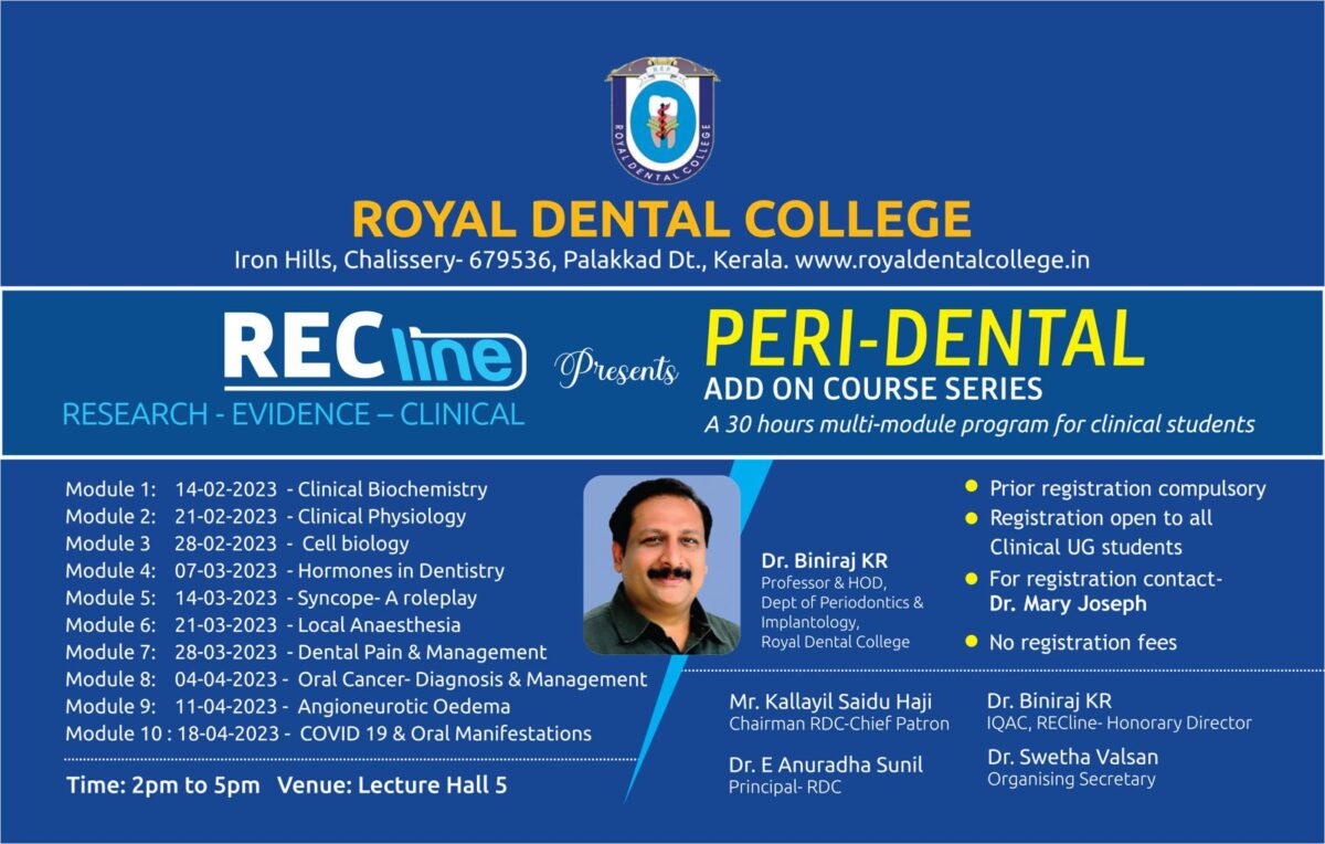 PRE-DENTAL ADD ONCOURSE SERIES - Royal Dental College