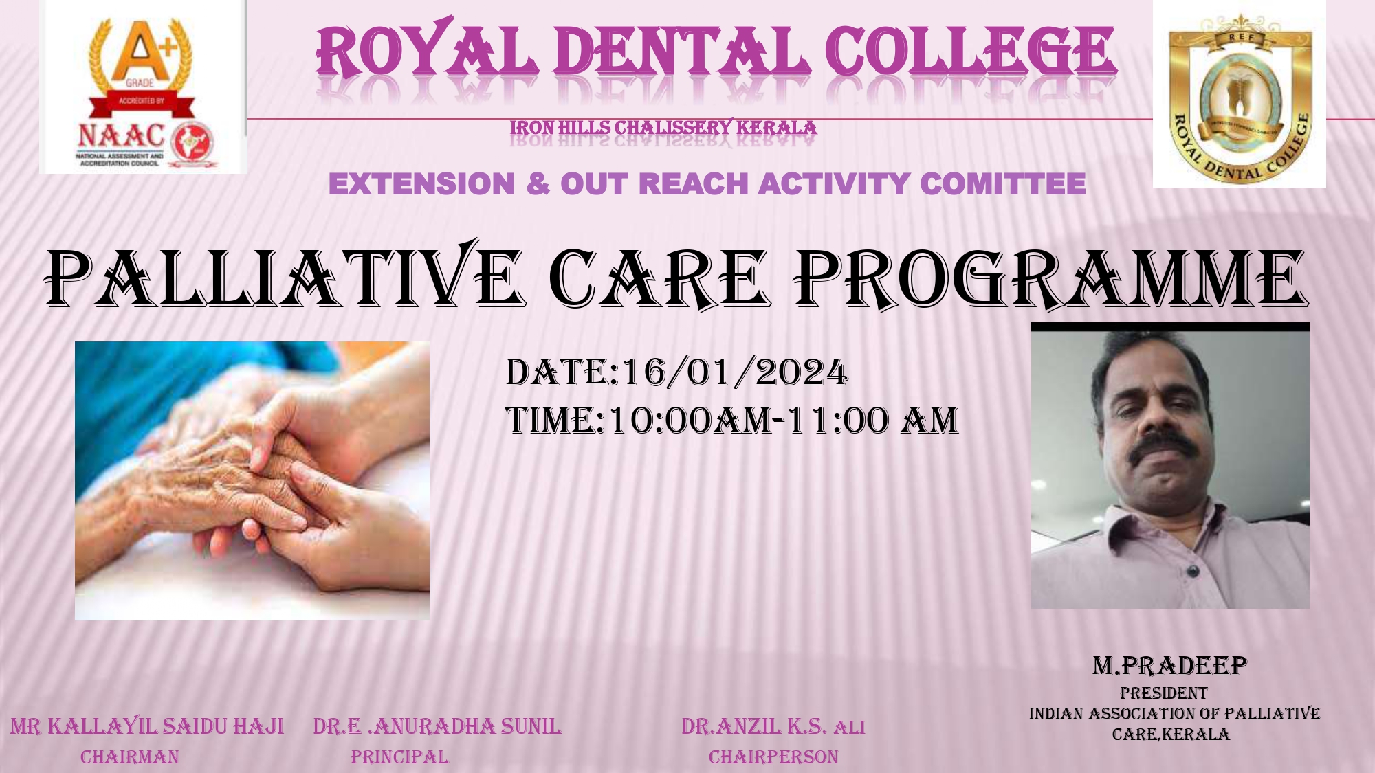 EXTENSION & OUTREACH ACTIVITY COMMITTEE PALLIATIVE CARE PROGRAM - Royal ...